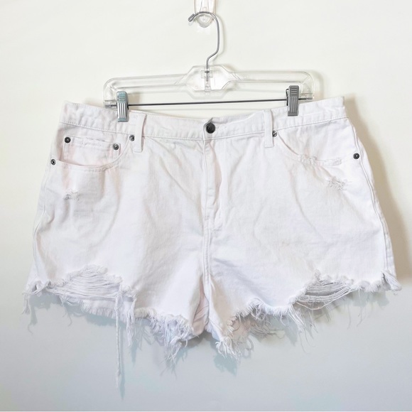 pistola | Shorts | Pistola White Distressed Denim Shorts 33 | Poshmark